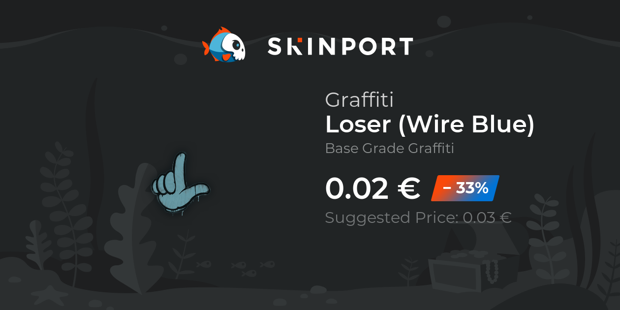 Sealed Graffiti | Loser (Wire Blue) - Counter-Strike 2 - Skinport