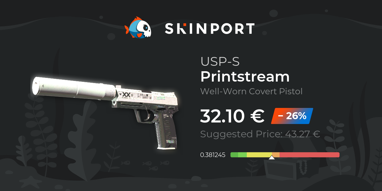 USP-S | Printstream (Well-Worn) - Counter-Strike 2 - Skinport