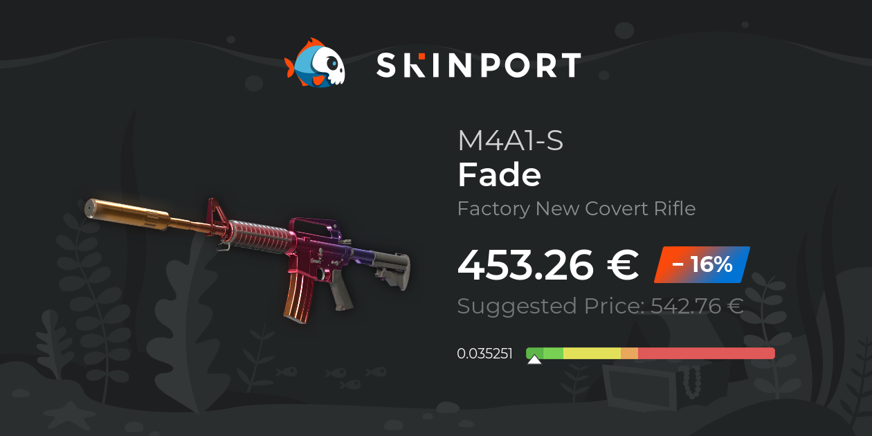 M4A1-S | Fade (Factory New) - Counter-Strike 2 - Skinport