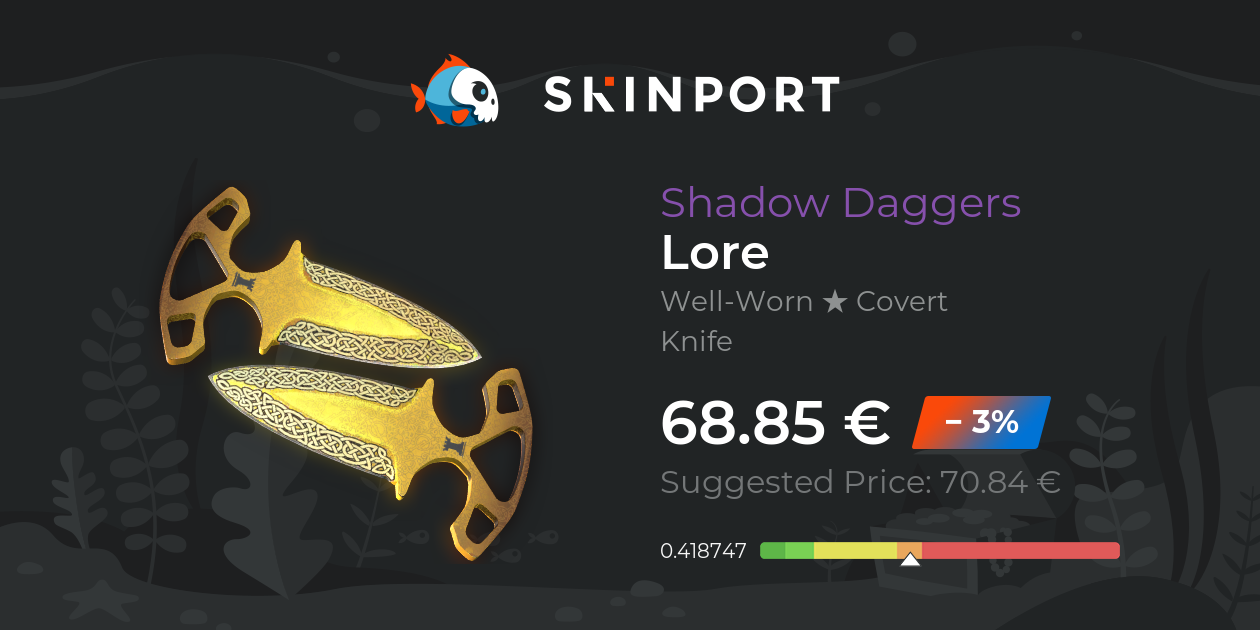 Shadow Daggers | Lore (Well-Worn) - Counter-Strike 2 - Skinport