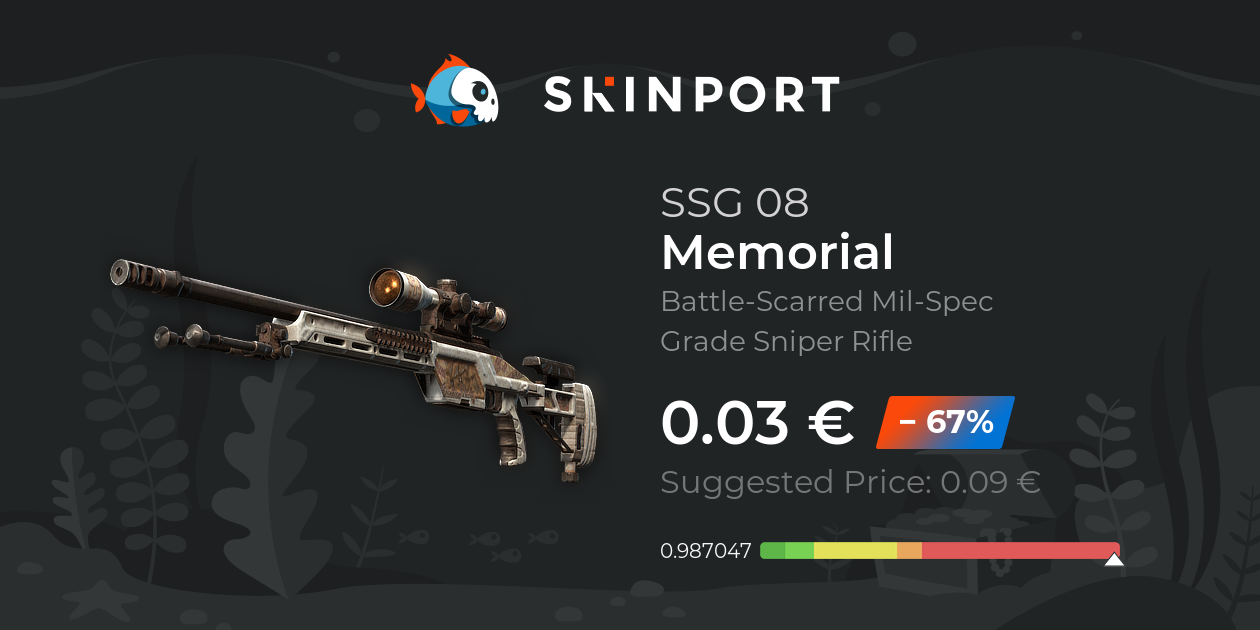 SSG 08 | Memorial (Battle-Scarred) - Counter-Strike 2 - Skinport