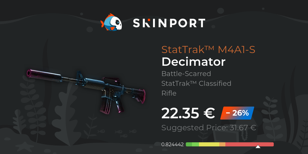 StatTrak™ M4A1-S | Decimator (Battle-Scarred) - Counter-Strike 2 - Skinport