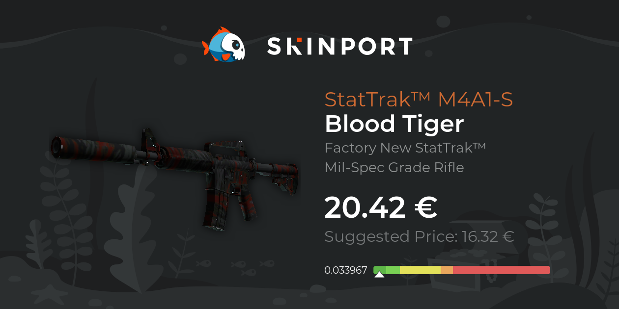 StatTrak™ M4A1-S | Blood Tiger (Factory New) - CS2 - Skinport