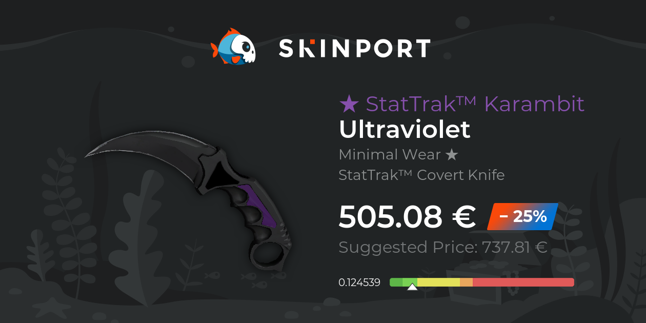 StatTrak™ Karambit | Ultraviolet (Minimal Wear) - Counter-Strike 2 ...