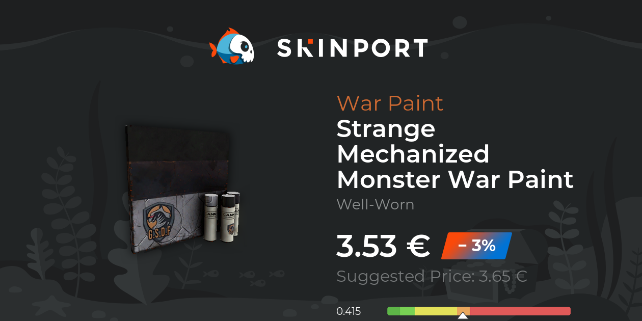 Strange Mechanized Monster War Paint (Well-Worn) - Team Fortress 2 ...