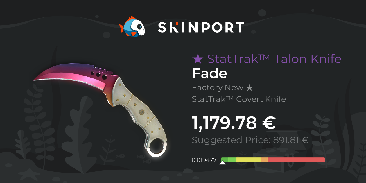 StatTrak™ Talon Knife | Fade (Factory New) - Counter-Strike 2 - Skinport