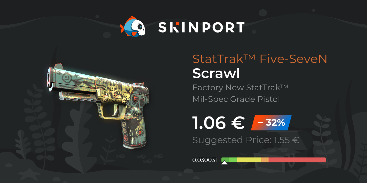 StatTrak™ Five-SeveN | Scrawl (Factory New) - Counter-Strike 2 - Skinport