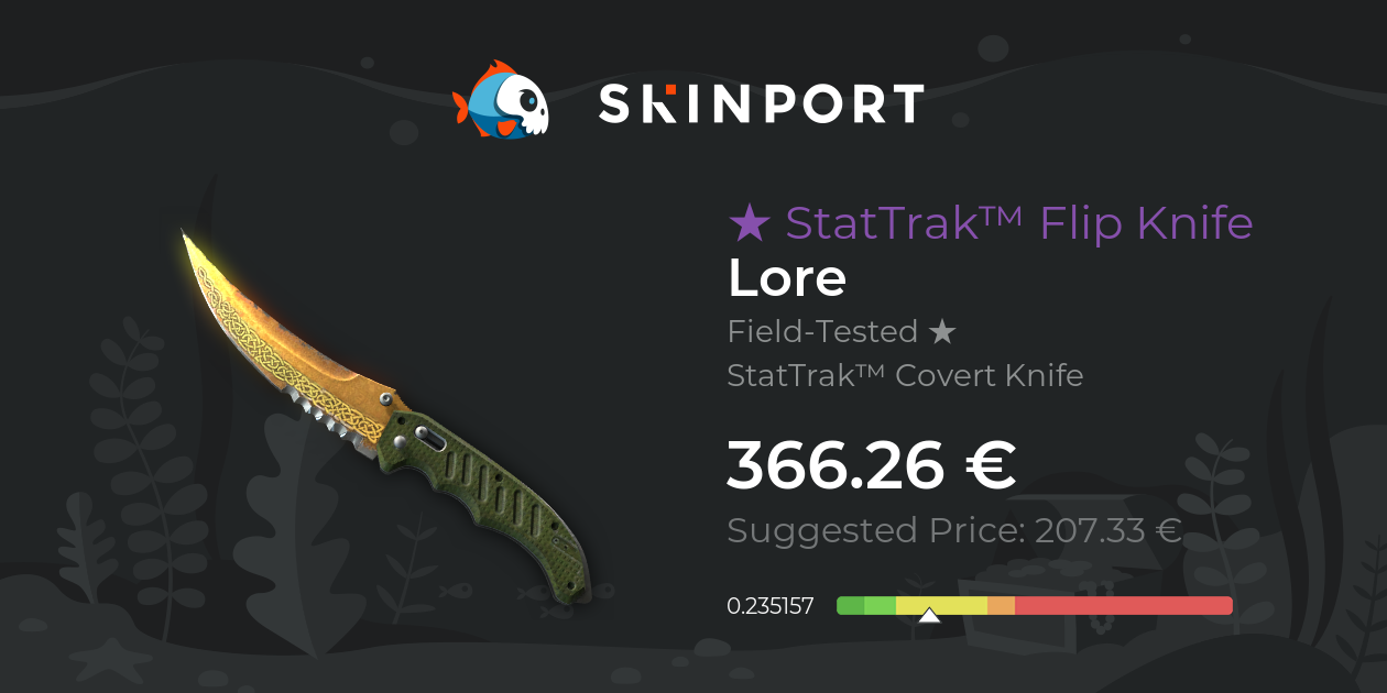 StatTrak™ Flip Knife | Lore (Field-Tested) - Counter-Strike 2 - Skinport