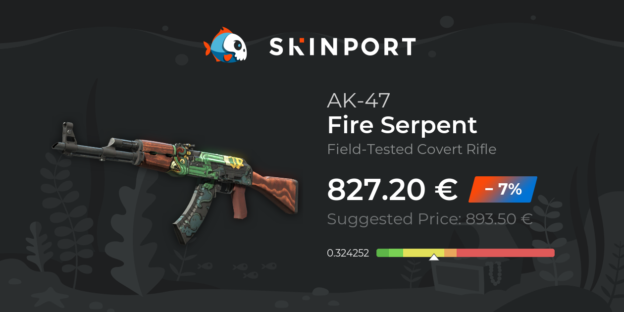 AK-47 | Fire Serpent (Testad i fält) - Counter-Strike 2 - Skinport