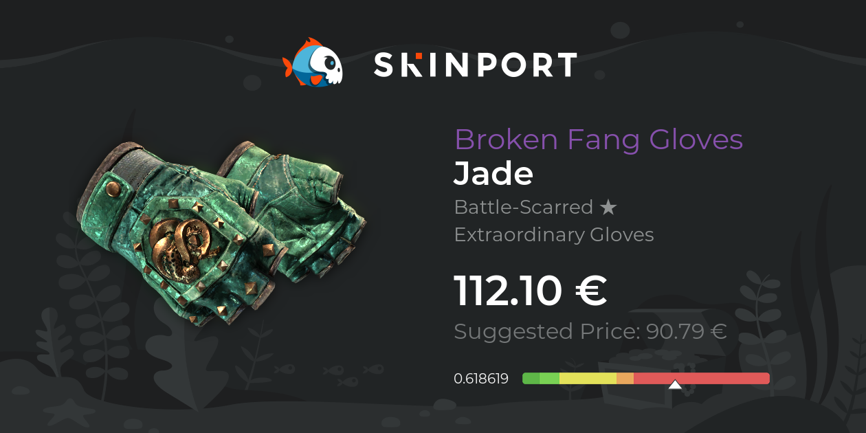 Broken Fang Gloves | Jade (Battle-Scarred) - Counter-Strike 2 - Skinport