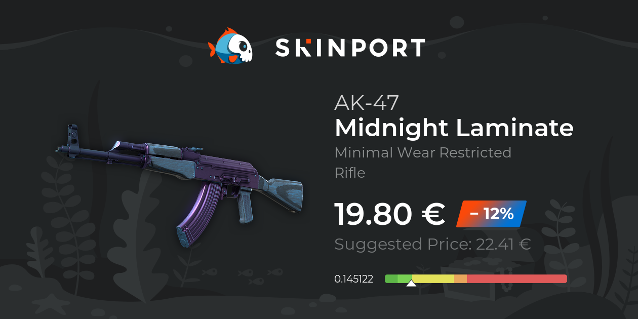 AK-47 | Midnight Laminate (Minimal Wear) - Counter-Strike 2 - Skinport