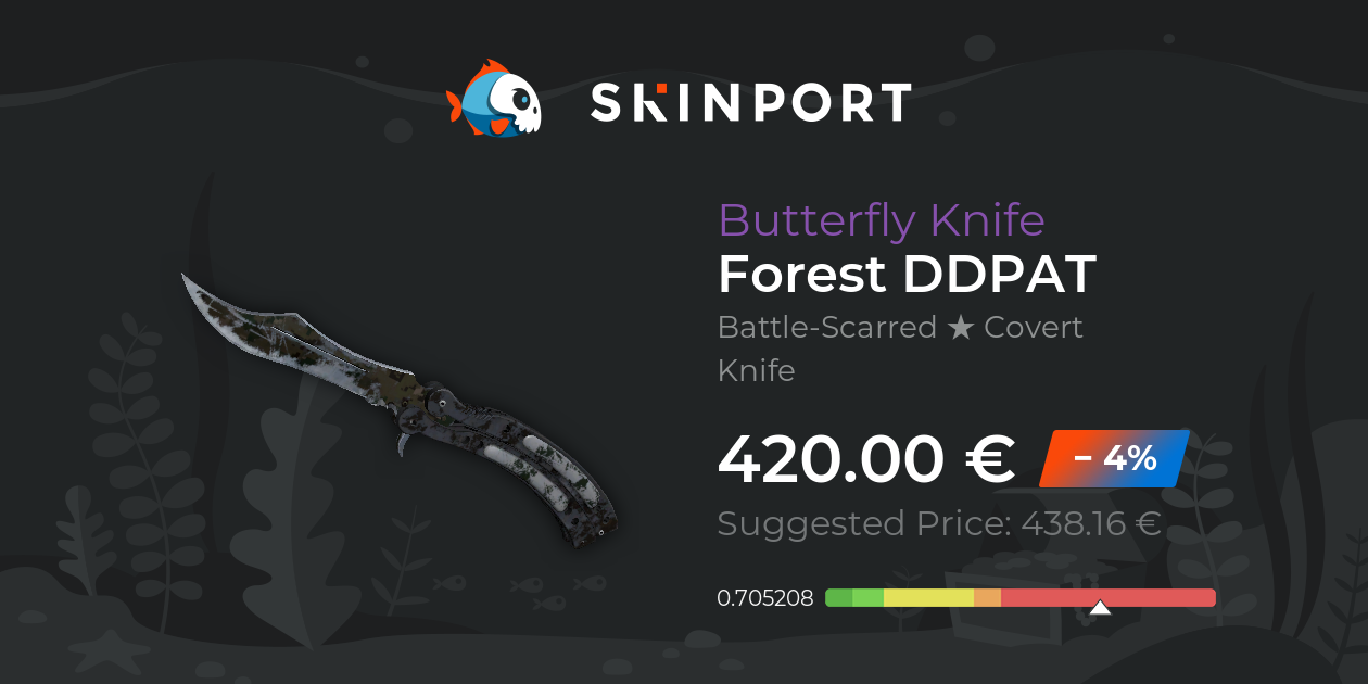 Butterfly Knife | Forest DDPAT (Battle-Scarred) - Counter-Strike 2 ...