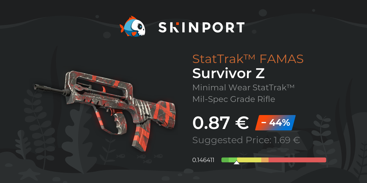 StatTrak™ FAMAS | Survivor Z (Minimal Wear) - Counter-Strike 2 - Skinport