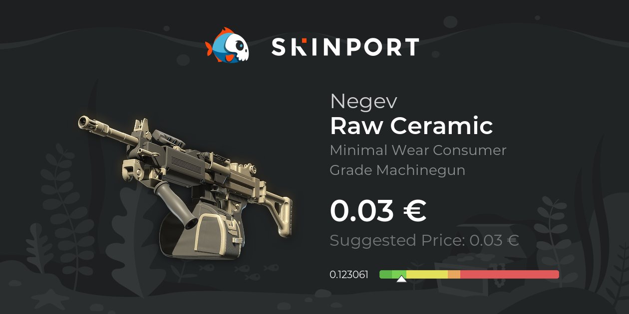 Negev | Raw Ceramic (Minimal Wear) - Counter-Strike 2 - Skinport