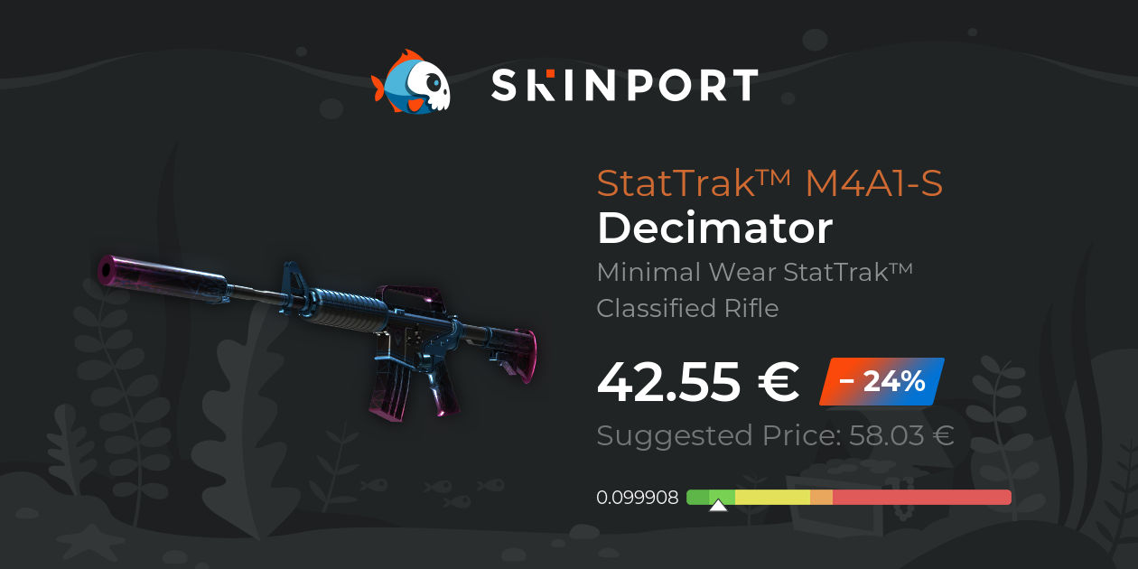 StatTrak™ M4A1-S | Decimator (Minimal Wear) - Counter-Strike 2 - Skinport