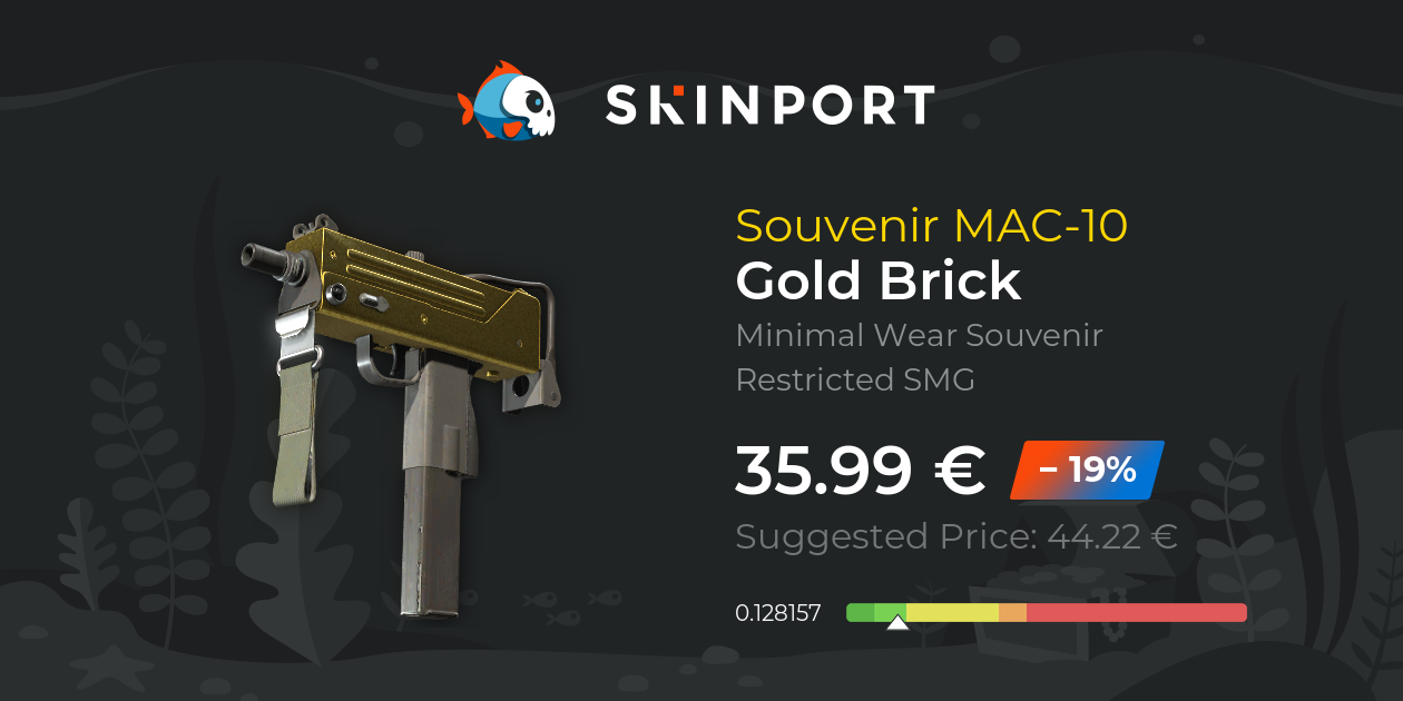 Souvenir MAC-10 | Gold Brick (Minimal Wear) - Counter-Strike 2 - Skinport