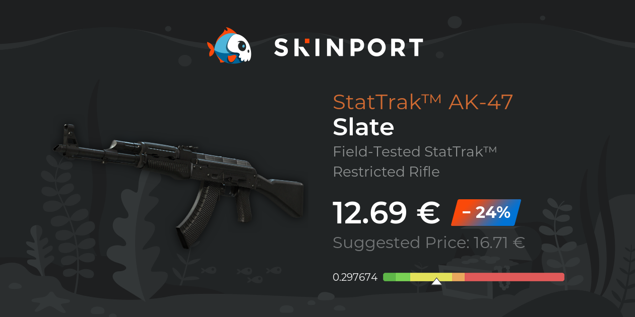 StatTrak™ AK-47 | Slate (Field-Tested) - Counter-Strike 2 - Skinport