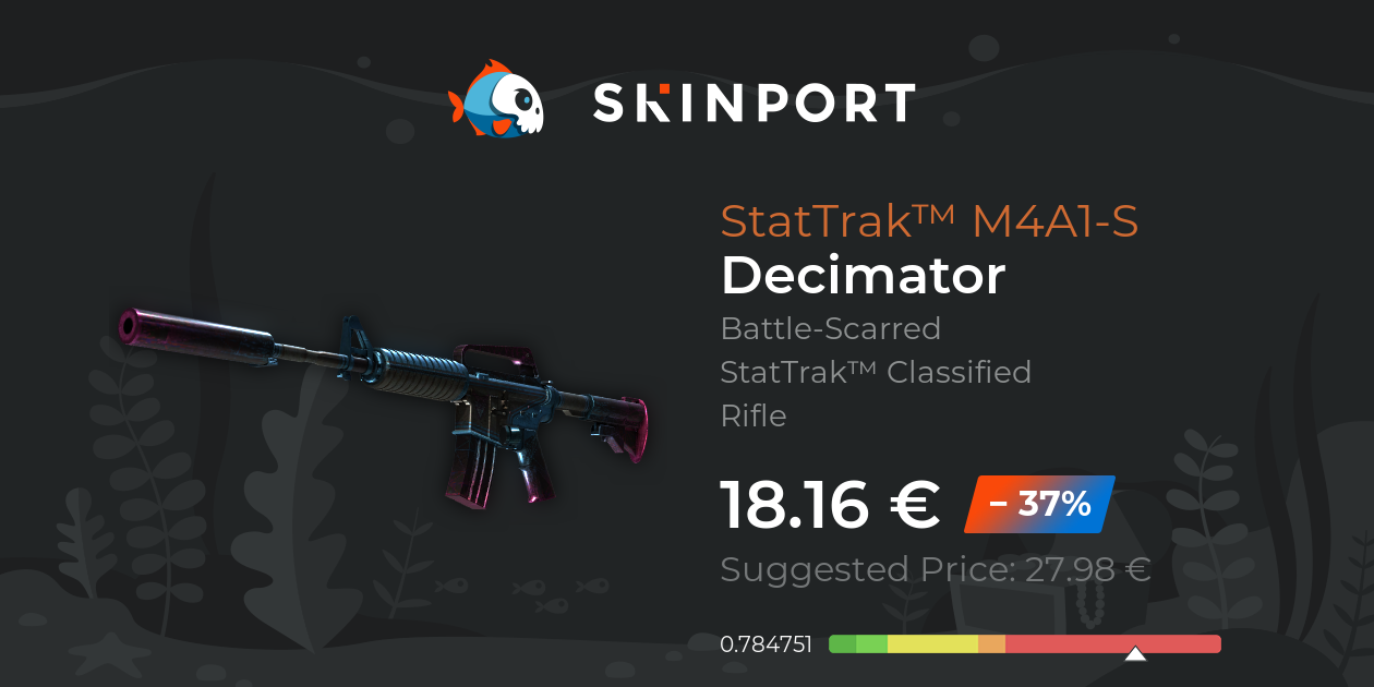 StatTrak™ M4A1-S | Decimator (Battle-Scarred) - Counter-Strike 2 - Skinport