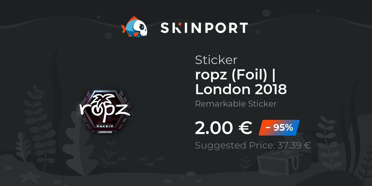 Sticker | ropz (Foil) | London 2018 - CS:GO - Skinport