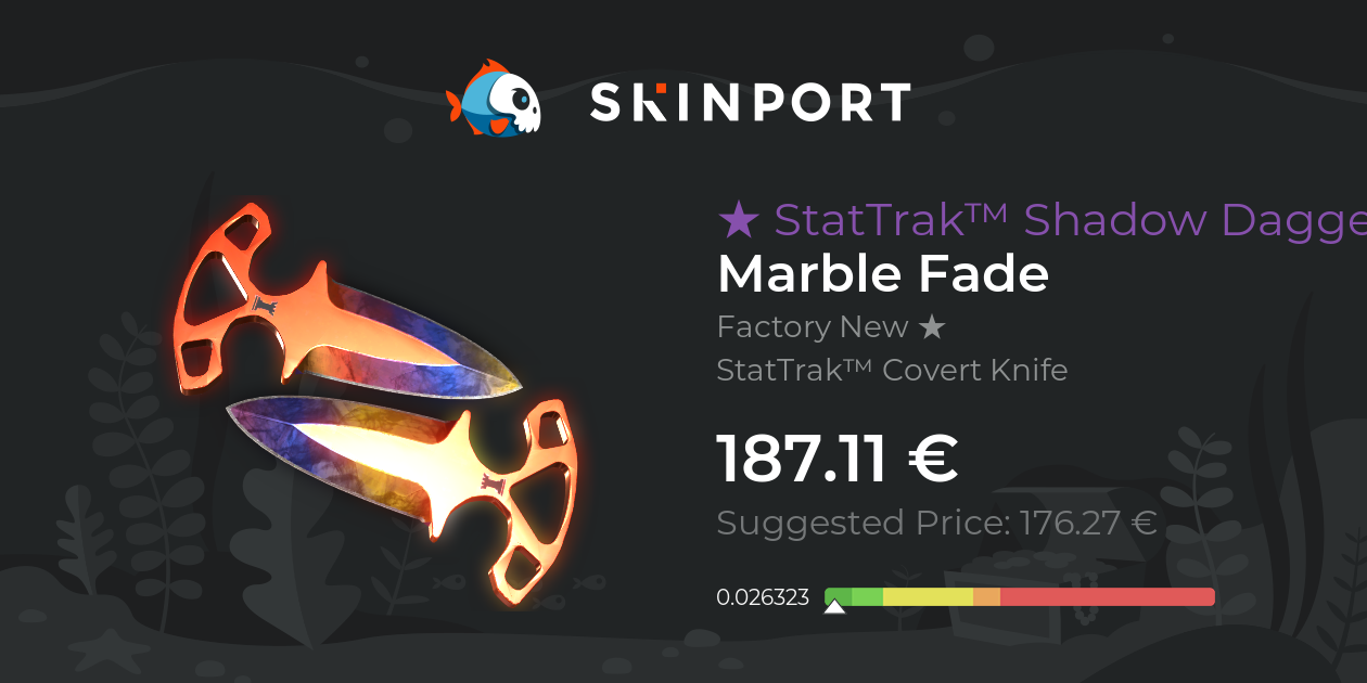 StatTrak™ Shadow Daggers | Marble Fade (Factory New) - Counter-Strike 2 ...