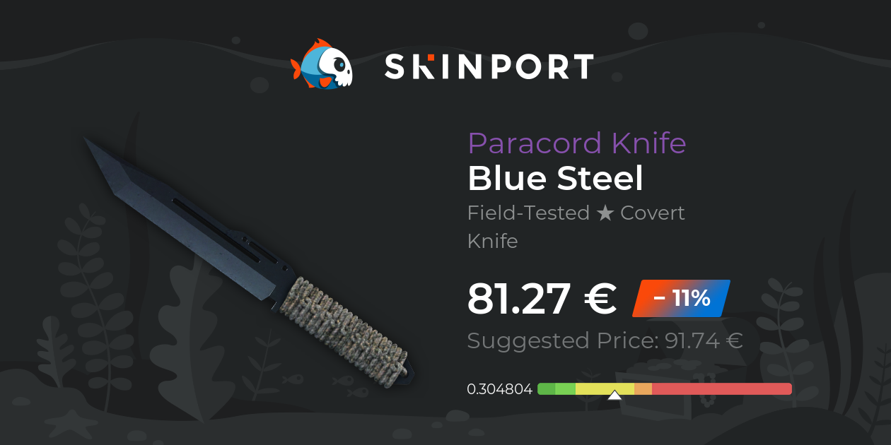 Paracord Knife | Blue Steel (Field-Tested) - Counter-Strike 2 - Skinport