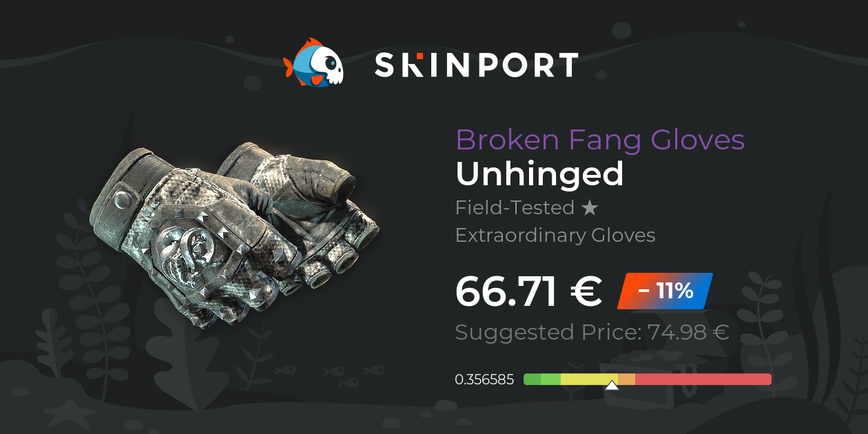 Broken Fang Gloves | Unhinged (Field-Tested) - Counter-Strike 2 - Skinport