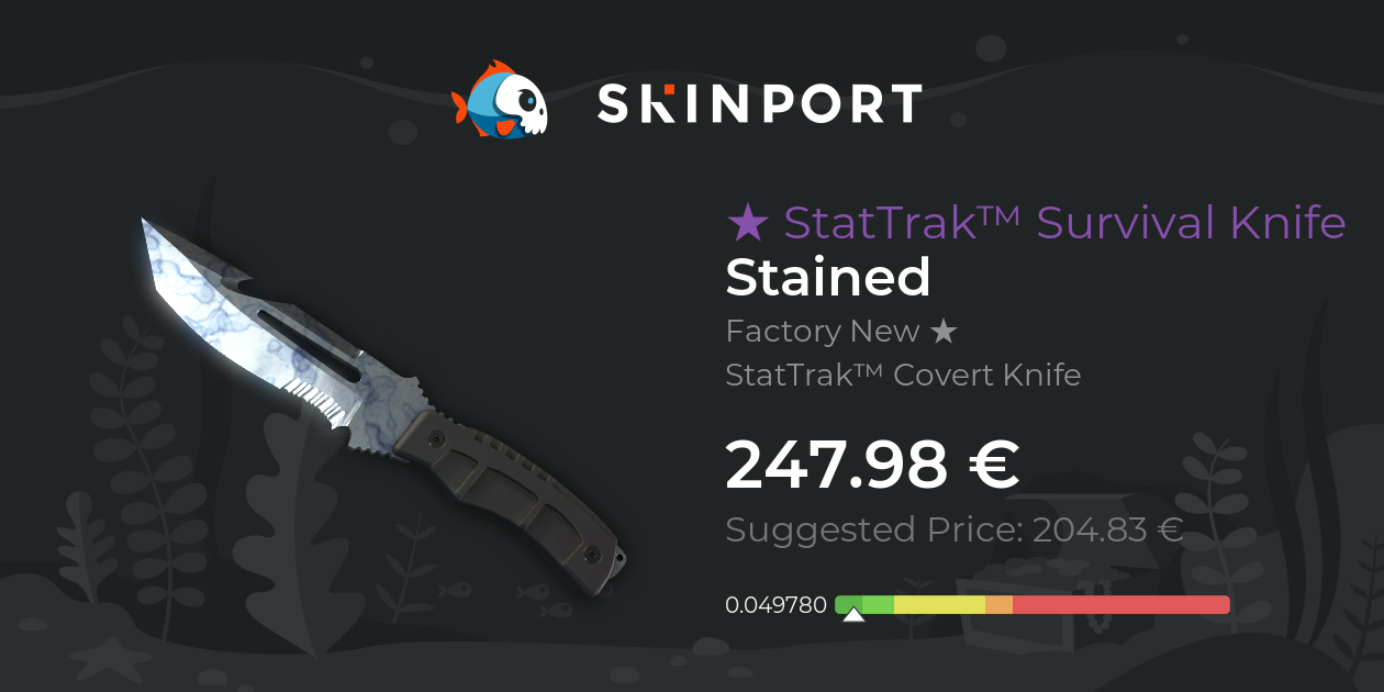 StatTrak™ Survival Knife | Stained (Factory New) - Counter-Strike 2 ...