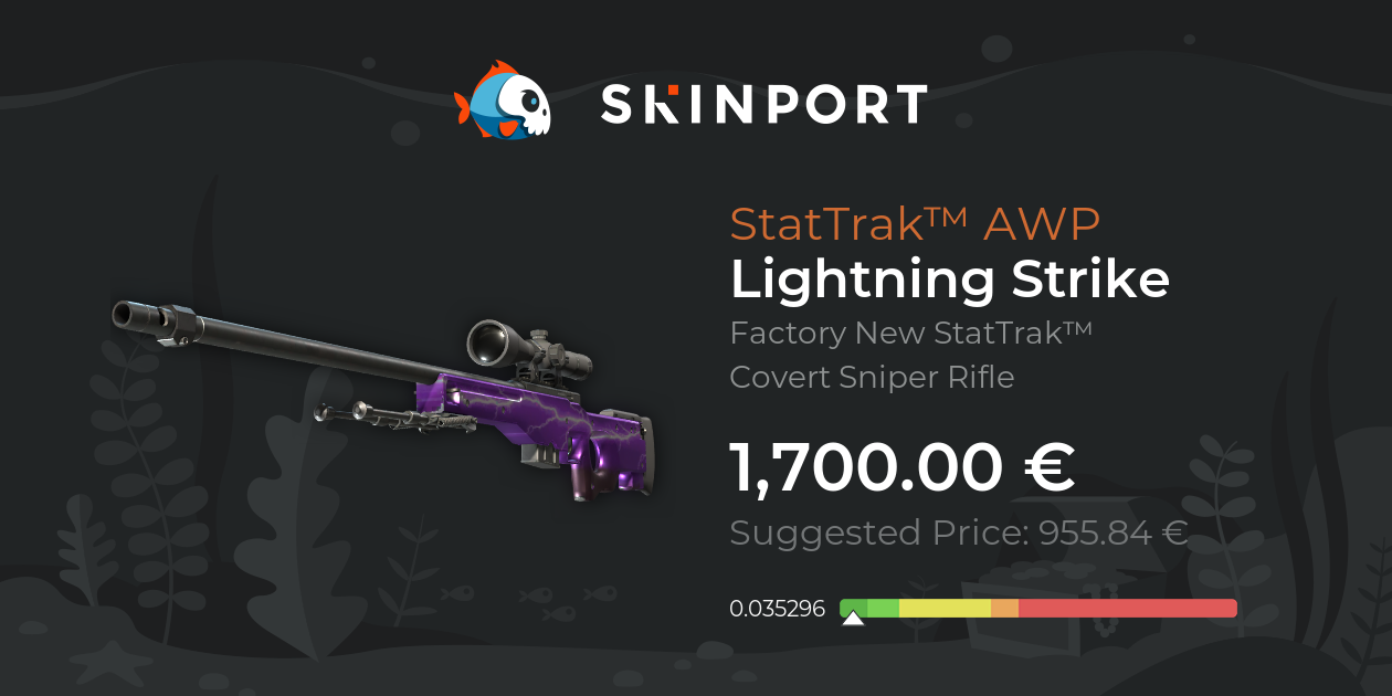 StatTrak™ AWP | Lightning Strike (Factory New) - Counter-Strike 2 ...