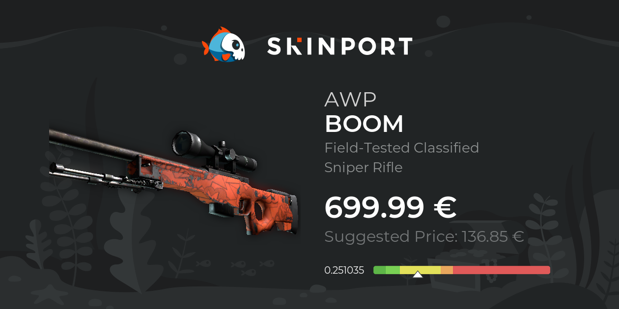 AWP | BOOM (Field-Tested) - Counter-Strike 2 - Skinport