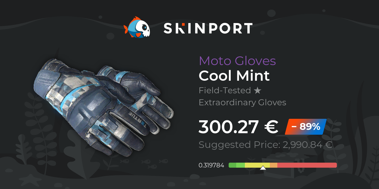 Moto Gloves | Cool Mint (Field-Tested) - CS2 - Skinport
