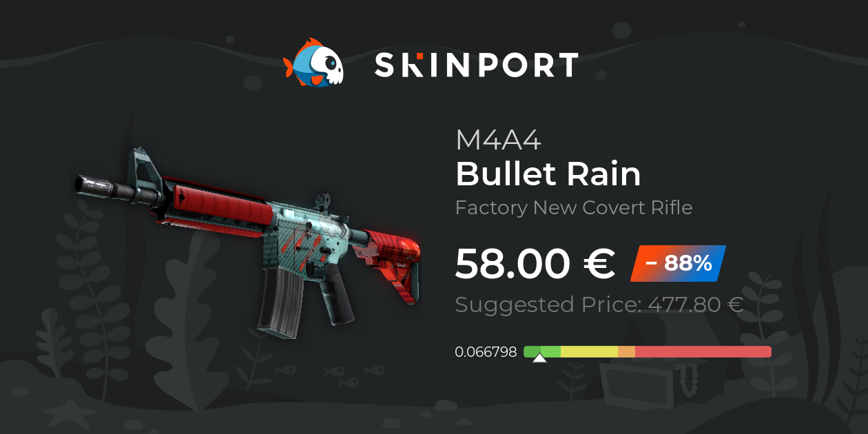 M4A4 | Bullet Rain (Factory New) - Counter-Strike 2 - Skinport