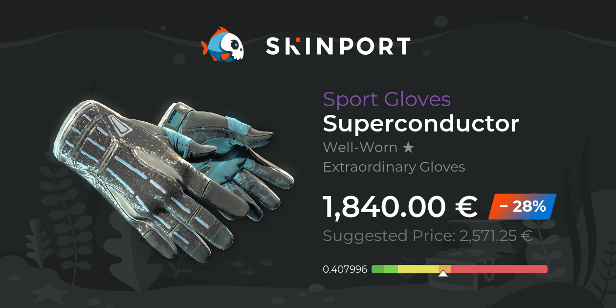 Sport Gloves | Superconductor (Well-Worn) - Counter-Strike 2 - Skinport