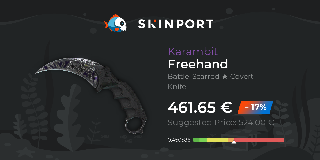 Karambit | Freehand (Battle-Scarred) - Counter-Strike 2 - Skinport
