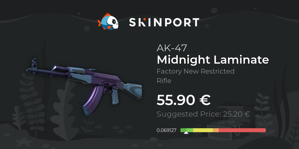 AK-47 | Midnight Laminate (Fabrikneu) - Counter-Strike 2 - Skinport