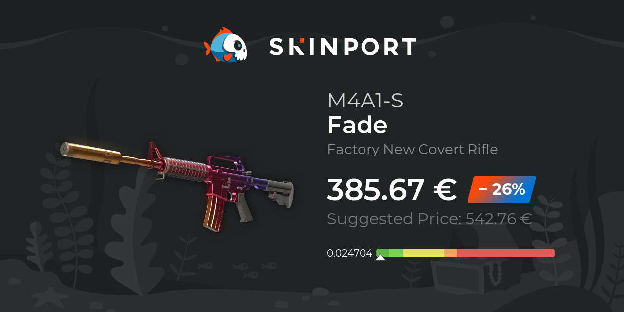 M4A1-S | Fade (Factory New) - Counter-Strike 2 - Skinport