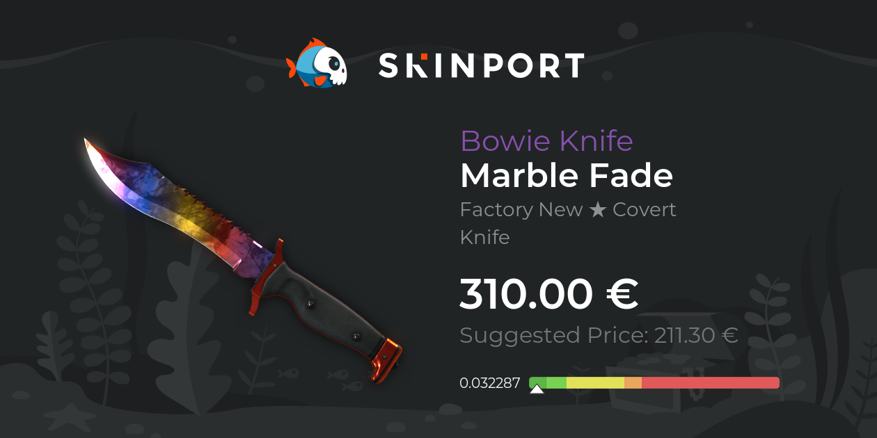 Bowie Knife | Marble Fade (Factory New) - Counter-Strike 2 - Skinport