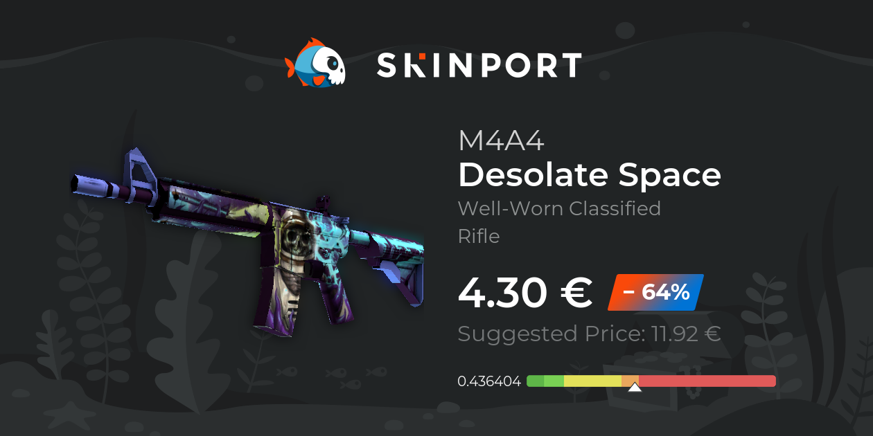 M4A4 | Desolate Space (Well-Worn) - Counter-Strike 2 - Skinport
