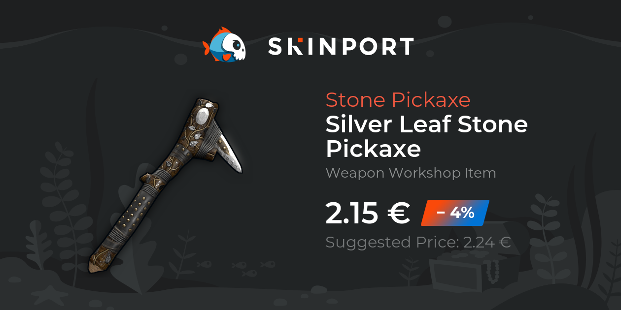 Silver Leaf Stone Pickaxe - Rust - Skinport