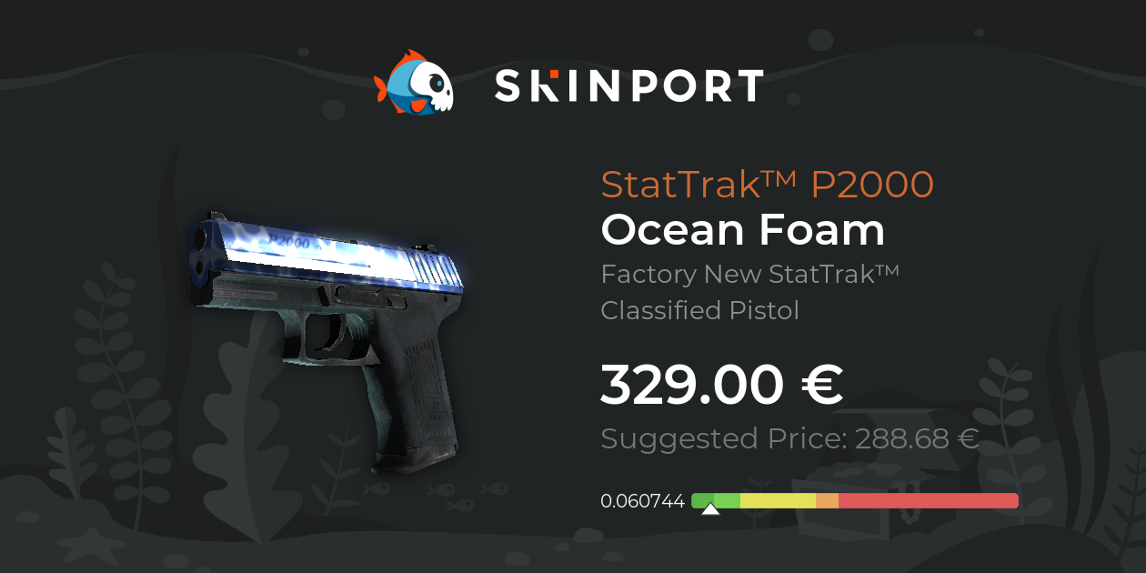 StatTrak™ P2000 | Ocean Foam (Factory New) - CS2 - Skinport
