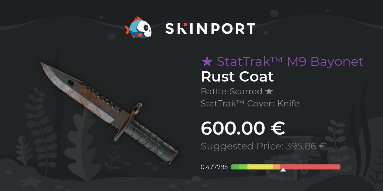 StatTrak™ M9 Bayonet | Rust Coat (Battle-Scarred) - Counter-Strike 2 ...