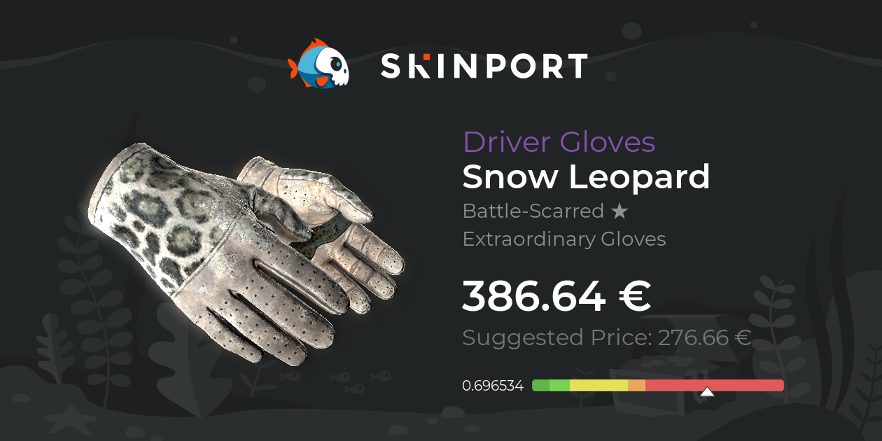 Driver Gloves | Snow Leopard (Battle-Scarred) - CS2 - Skinport
