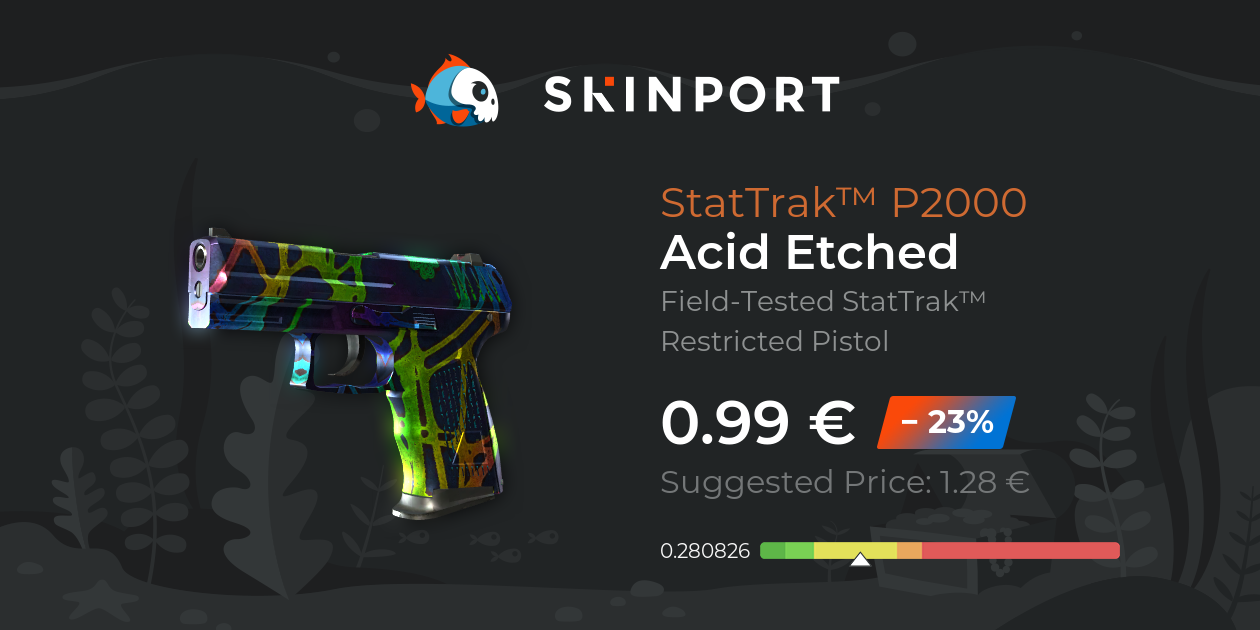 StatTrak™ P2000 | Acid Etched (Field-Tested) - Counter-Strike 2 - Skinport