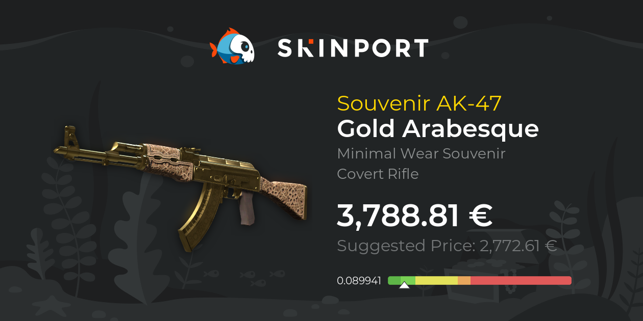 Souvenir AK-47 | Gold Arabesque (Minimal Wear) - Counter-Strike 2 ...