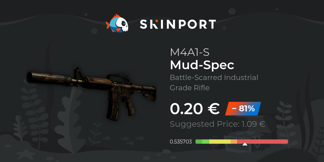 M4A1-S | Mud-Spec (Battle-Scarred) - CS:GO - Skinport