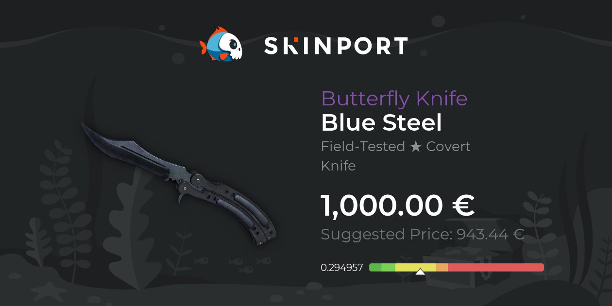 Butterfly Knife | Blue Steel (Field-Tested) - Counter-Strike 2 - Skinport