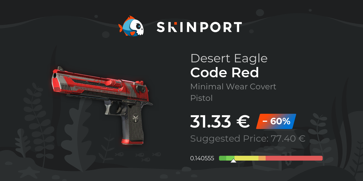 Desert Eagle | Code Red (Minimal Wear) - Counter-Strike 2 - Skinport