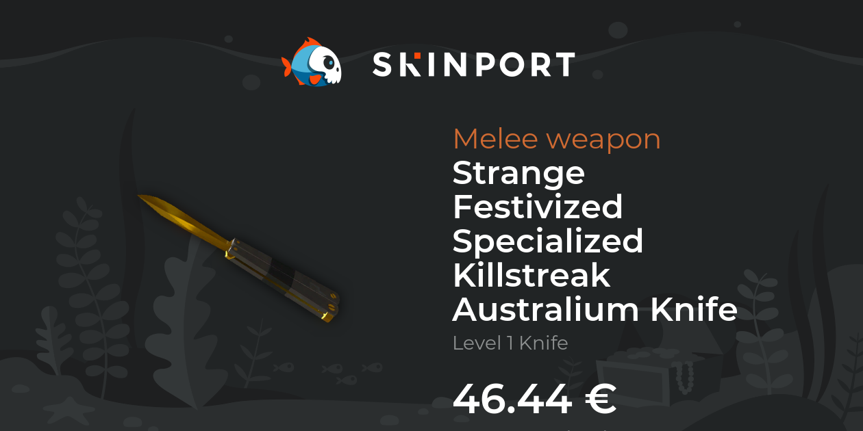 Strange Festivized Specialized Killstreak Australium Knife - Team ...