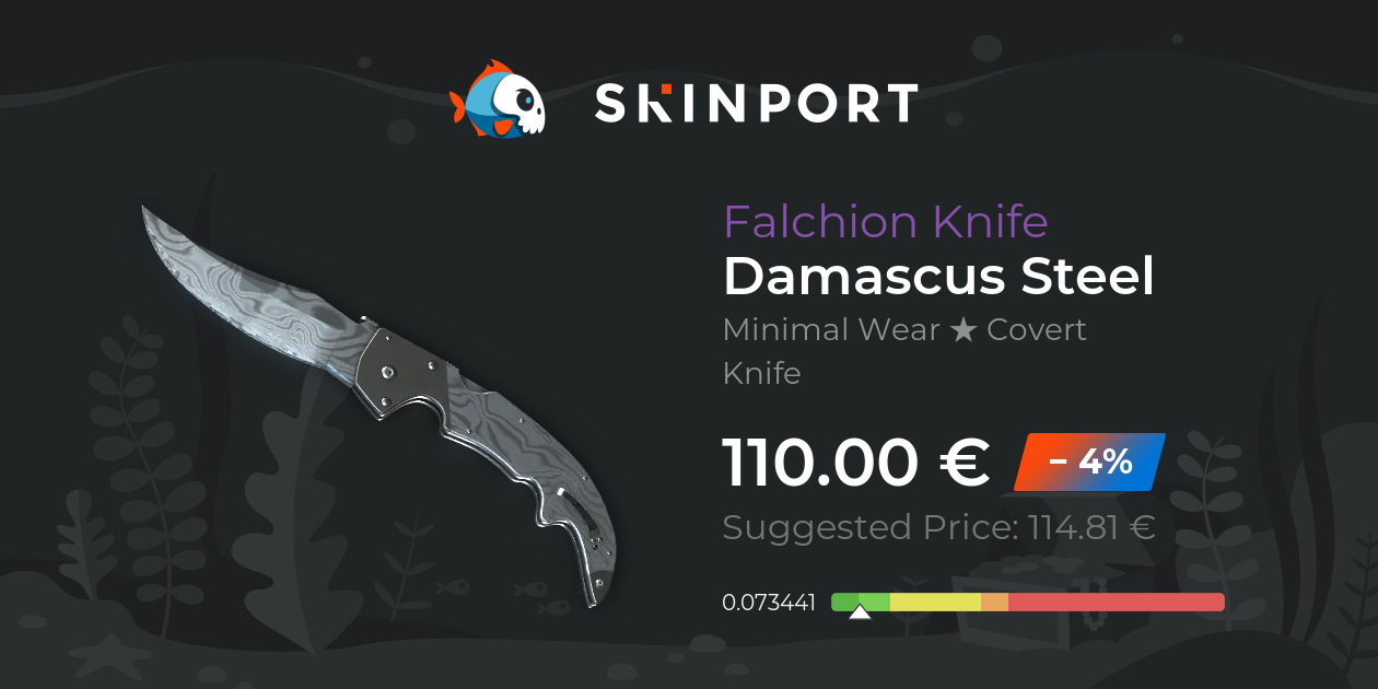 Falchion Knife | Damascus Steel (Minimal Wear) - Counter-Strike 2 ...