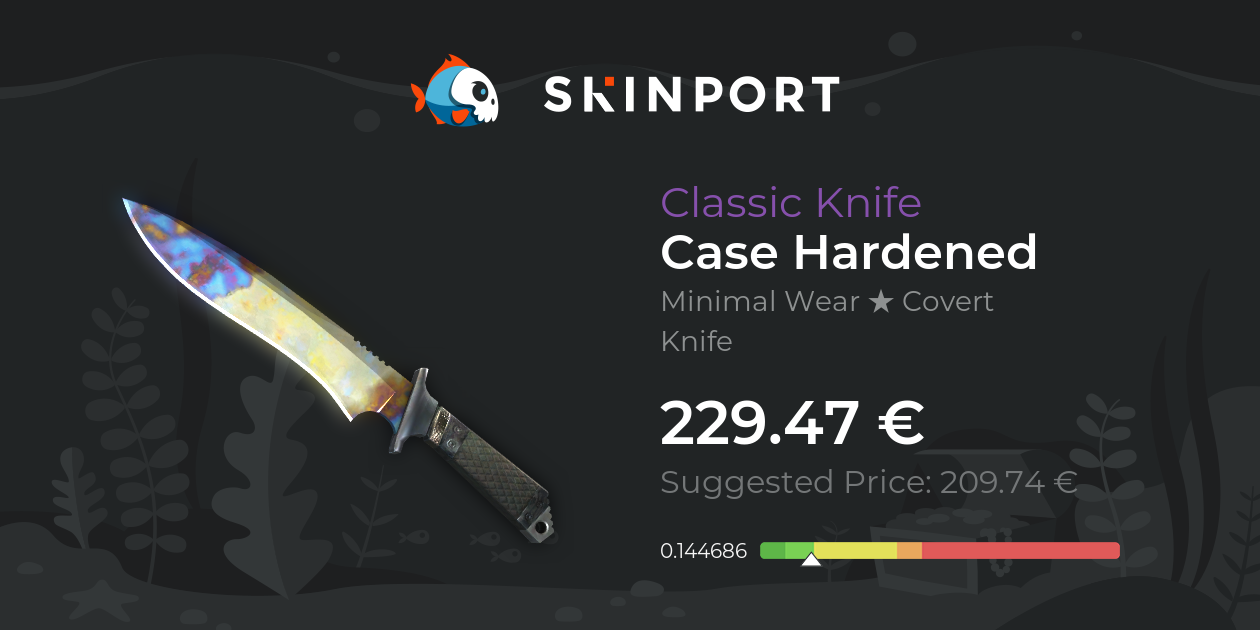 Classic Knife | Case Hardened (Minimal Wear) - Counter-Strike 2 - Skinport