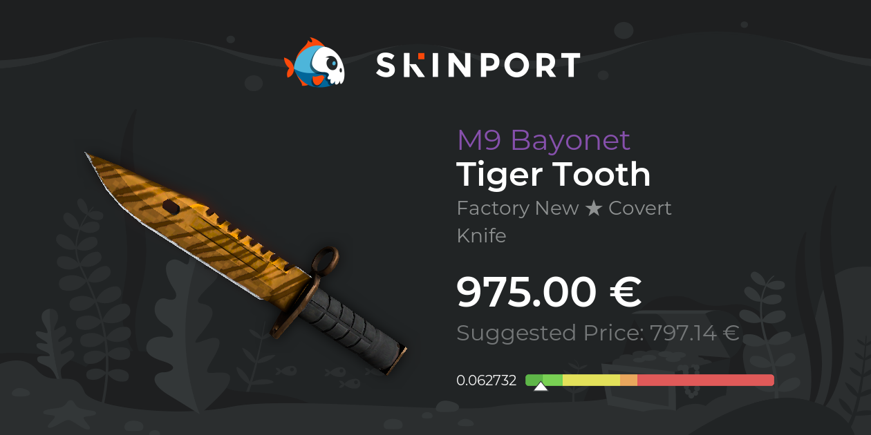 M9 Bayonet | Tiger Tooth (Factory New) - CS2 - Skinport